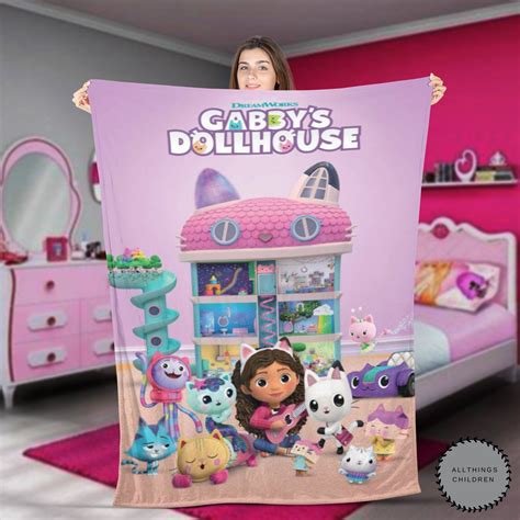 Gabbys Dollhouse Fleece Blanket Gabbys Dollhouse Inspired Quilt