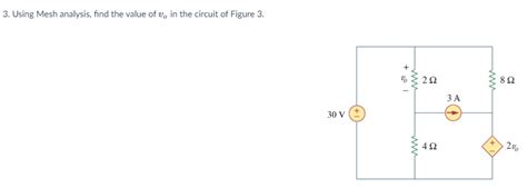 Solved Using Mesh Analysis Find The Value Of Vo In The Chegg Com