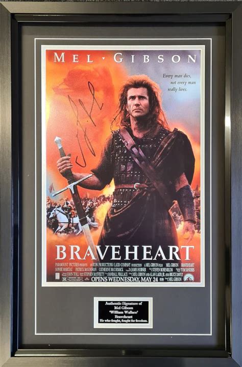 Mel Gibson Signed Braveheart Display Backdrop Promotions Bdp