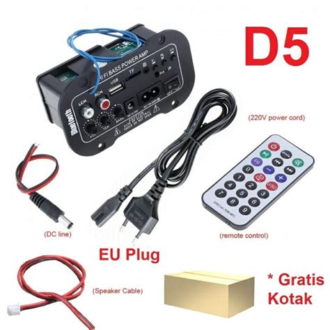 Jual Ampli Amplifier Modul Papan Board Audio Bluetooth USB Radio TF DIY Subwoofer D5 D10 D3