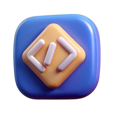 3d Rendered Icon Of The Code Symbol Perfect For Web Design App