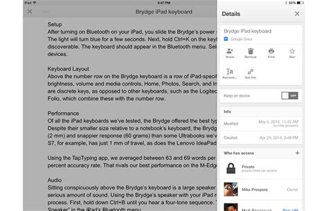 Google Docs For IPad Review IOS Apps Laptop Mag Laptop Mag