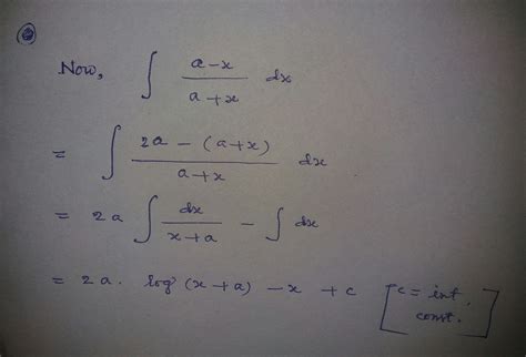 Integrate A X A X Dx Brainly In