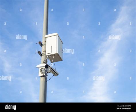 Street Surveillance Cameras Along With A Transformer Pole Observation