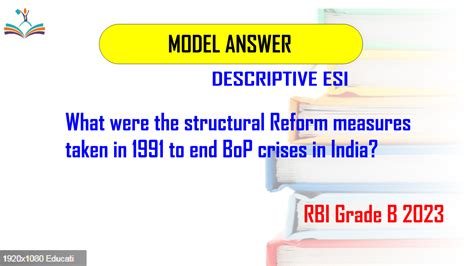 descriptive esi question model answer rbi grade b 2023 bop crisis