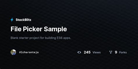 File Picker Sample Stackblitz
