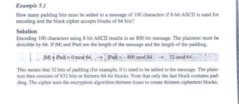 Solved Example 51 How Many Padding Bits Must Be Added To A