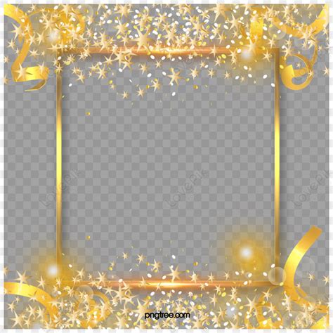 심플한 금빛 플래시 별 일러스트 테두리 요소조직골든 Png 일러스트 무료 다운로드 Lovepik