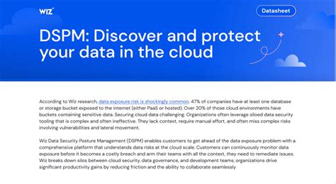 wiz dspm protect your most critical cloud data [get a demo] wiz