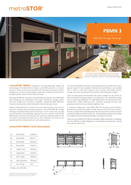 pbmn 3 data sheets metrostor® a brand of streetspace group nbs source