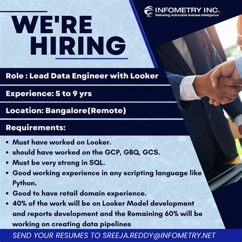 Infometry Inc On Linkedin Seniordataengineer Dataengineering Techjobs Hiringnow Jobopening…