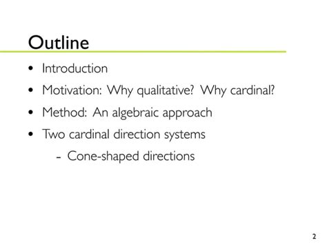 Qualitative Spatial Reasoning Cardinal Directions As An Example Ppt