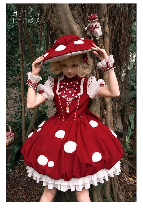 Mushroom Adventure Red Lolita Dress My Lolita Dress