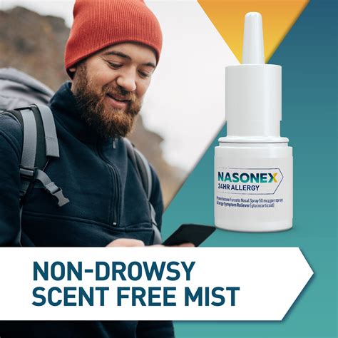 Nasonex 24hr Allergy Nasal Spray Non Drowsy Scent Free Mist 60 Spray Count Best Deals And