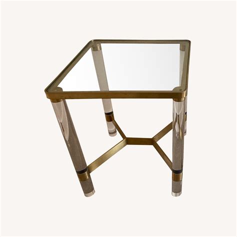 Anthropologie Oscarine Lucite End Table Set Of 2 Aptdeco