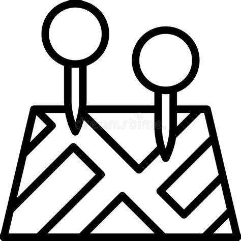 Two Pins On Map Icon Location Map And Navigation Vector Stock Vector