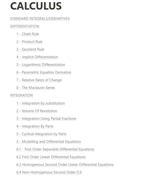 Maths Advanced Higher Sqa Study Notes Etsy