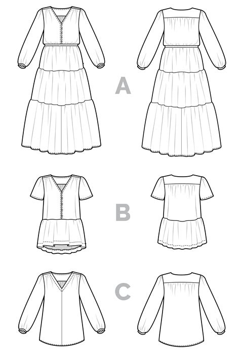 Nicks Dress Blouse Pattern Dress Pattern Sewing Pattern Closet Core Patterns