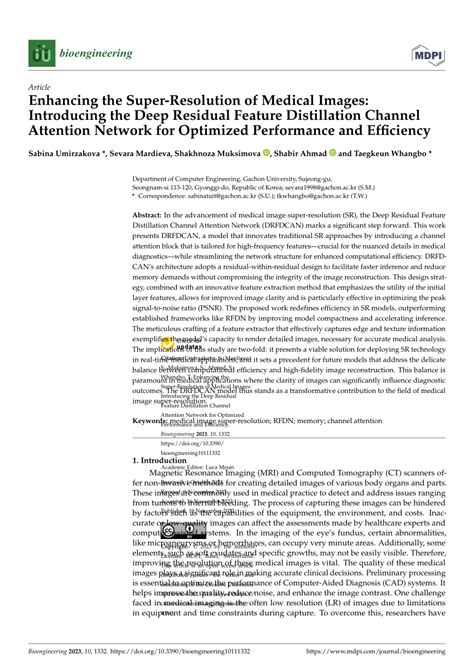 Pdf Enhancing The Super Resolution Of Medical Images Introducing The