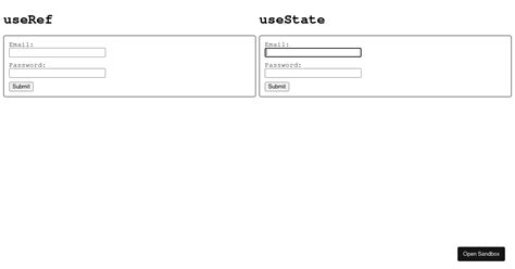 Usestate Vs Useref Codesandbox