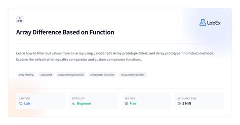 Array Filtering Techniques Programming Tutorials Labex
