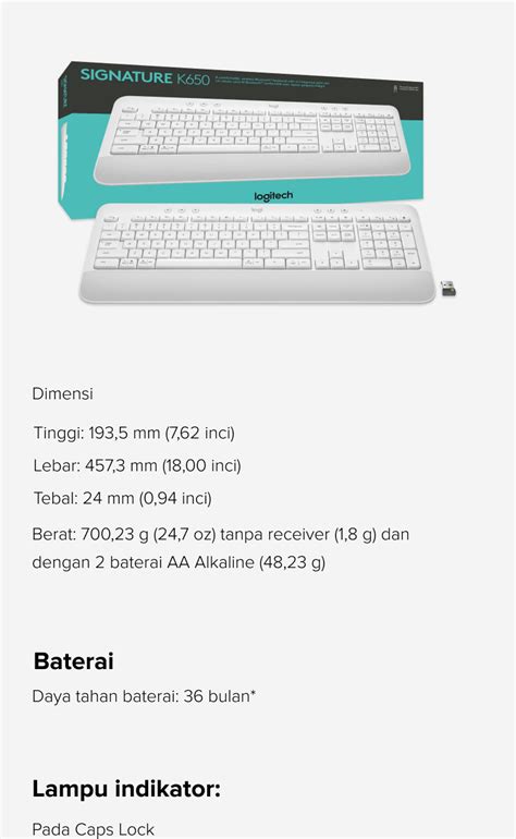 Jual Logitech Signature K650 Keyboard Wireless Bluetooth Comfort Dengan Multios Layout Shopee