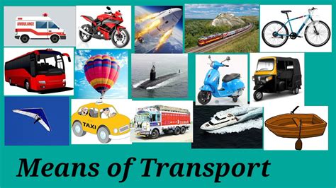Means Of Transportmode Of Transportation Different Means Of
