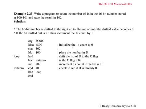 Ppt Chapter 2 68hc11 Assembly Programming Powerpoint Presentation