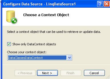 LINQ To SQL With LinqDataSource Control