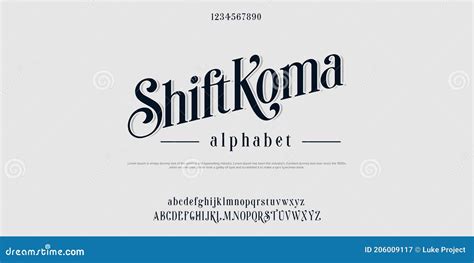 Typeface Font Custom Serif Script Typefont Stock Vector Illustration Of Lettering Abstract