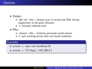 System Securirty Password Cracking Tool Ncrack PDF