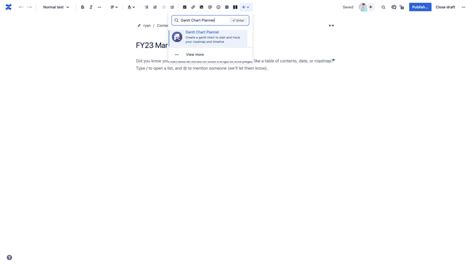 how to create a gantt chart in confluence