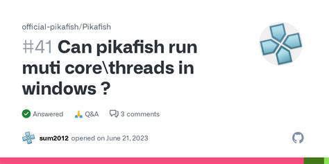 Can Pikafish Run Muti Core Threads In Windows Official Pikafish Pikafish Discussion