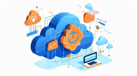 Cloud Computing Link Vector Illustration Premium Ai Generated Vector