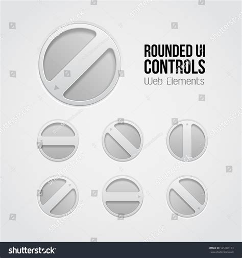 Light Ui Controls Web Elements Rotate Stock Vector Royalty Free