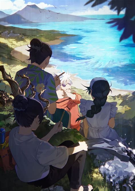 Gojou Satoru Getou Suguru Amanai Riko And Kuroi Misato Jujutsu