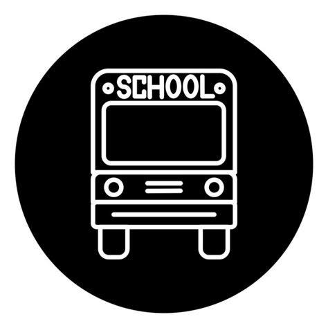 학교 버스 아이콘 프리미엄 벡터