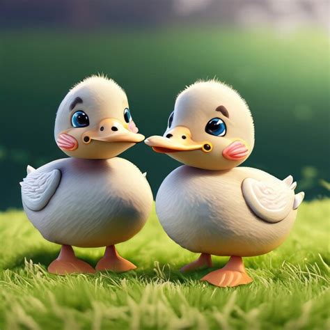 Premium Ai Image Cute Goose 3d Character