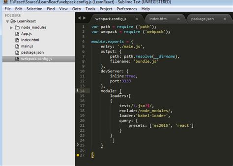 Dimensi TutupBotol Setting Up React Environment Using NPM Babel Webpack In Windows