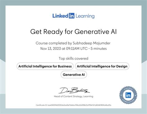 subhadeep majumder on linkedin certificate of completion