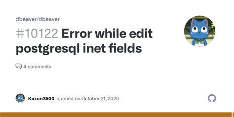 Error While Edit Postgresql Inet Fields · Issue 10122 · Dbeaver