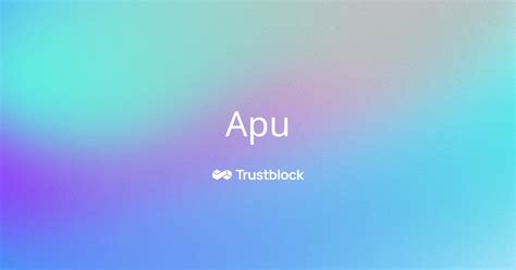 Apu Security Status Trustblock
