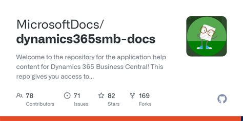 Github Microsoftdocs Dynamics365smb Docs Welcome To The Repository For The Application Help