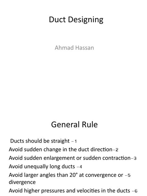 Lecture 2 Duct Design Pdf Duct Flow Friction