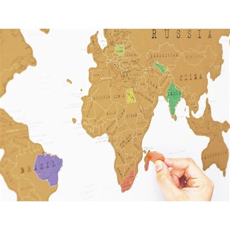 Скреч карта която изобразява целия свят