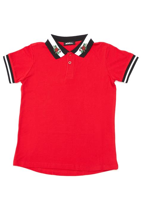 Mini Rick Short Sleeve Polo Red Fashion Nova