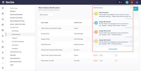 Viewing The Notifications Facilio Documentation