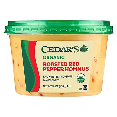 Cedars Organic Red Pepper Hummus Fig App