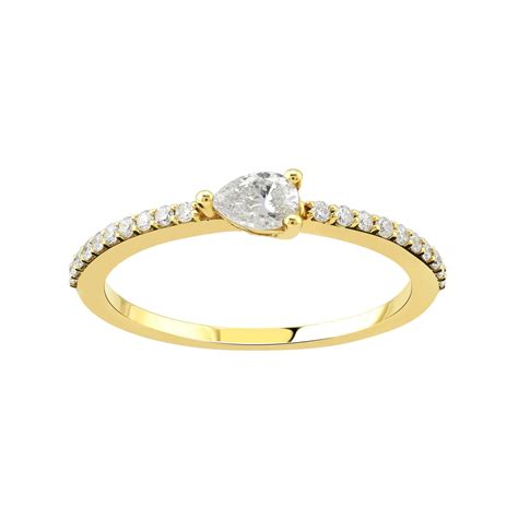 18k Yellow Gold And Diamond Ring For Sale At 1stdibs