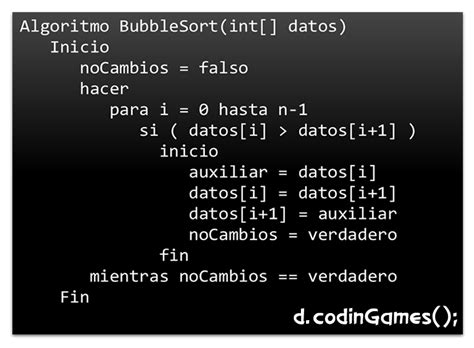 Ordenamiento De Datos Por El Método Burbuja Dcodingames Ordenamiento De Datos Por El Método Burbuja Dcodingames